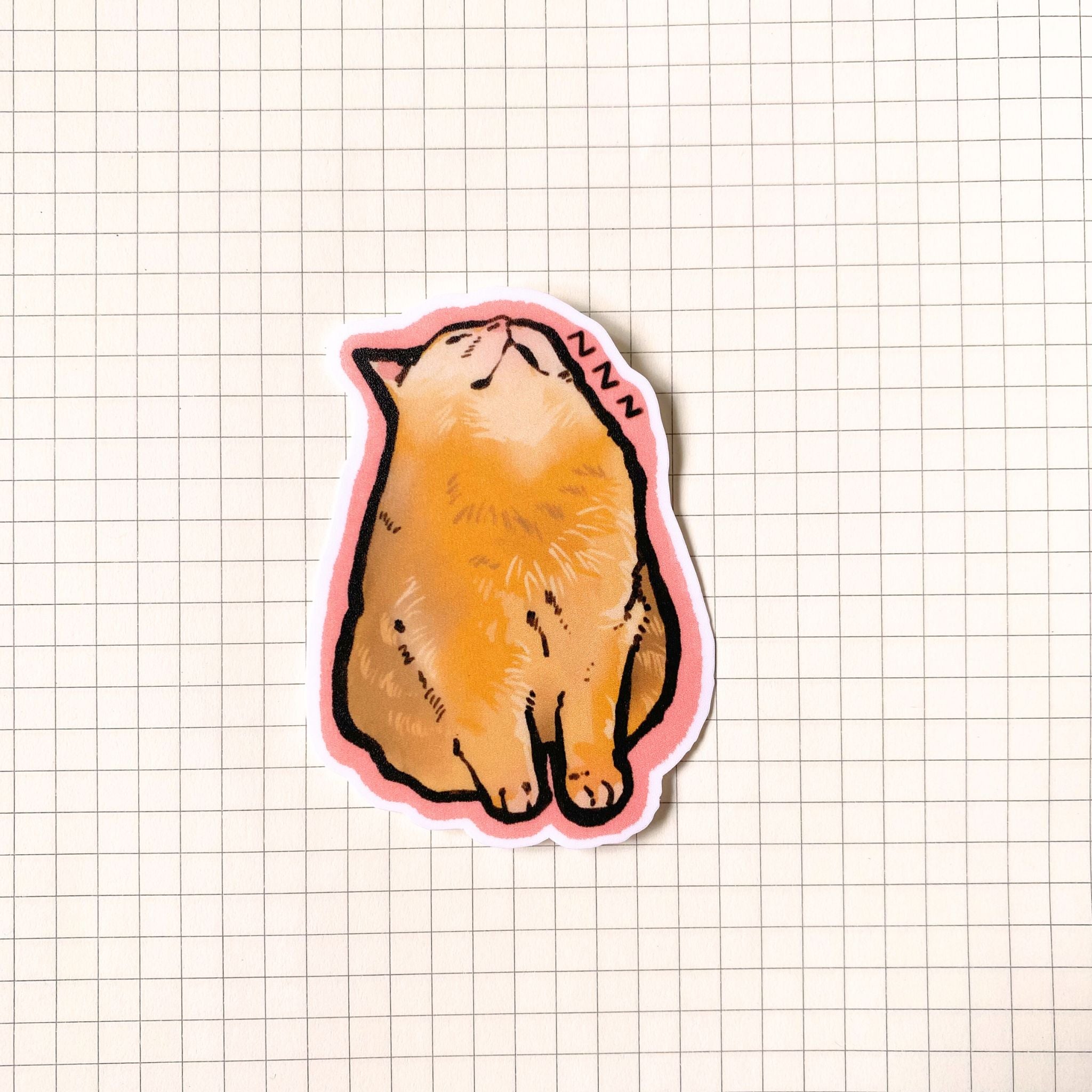 Sleeping Cat Meme Sticker – Shabico Studio